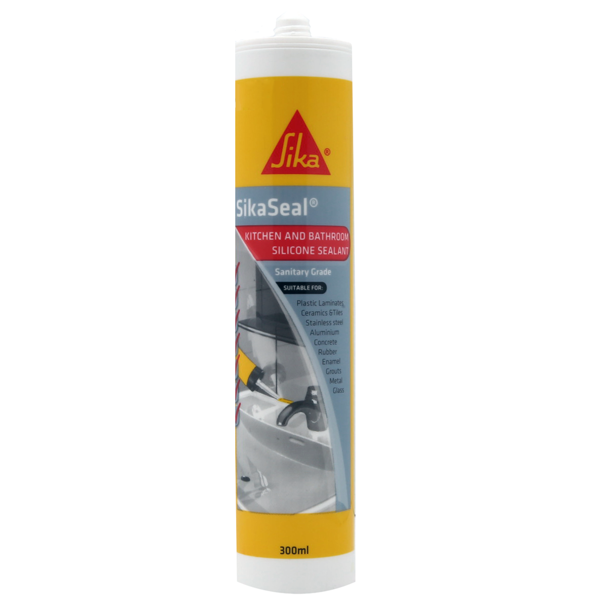 Sika 300ml Brown SikaSeal Kitchen And Bathroom Silicone Sealant ...