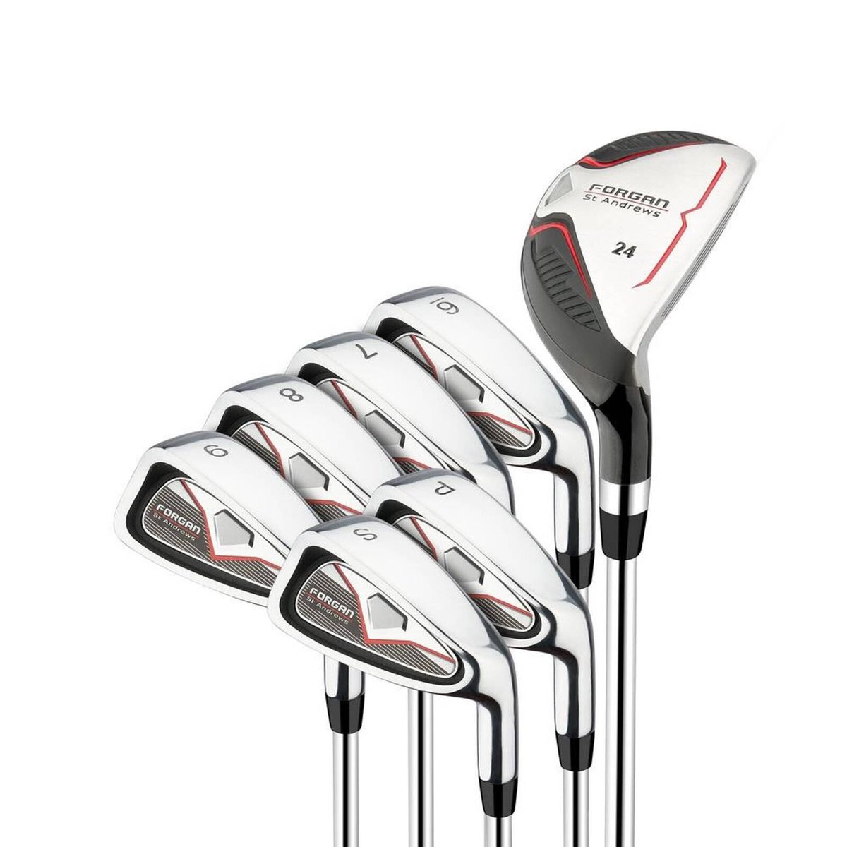Forgan of St Andrews F100 Iron Set with Hybrid, Mens Right Hand, Steel ...