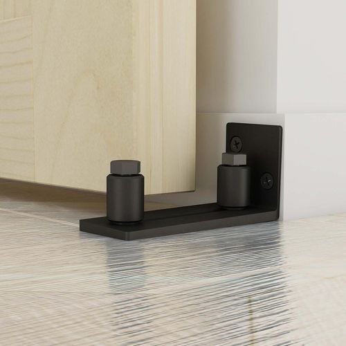Rolltrak Matte Black Barn Door Guide - Matte Black - Bunnings New Zealand