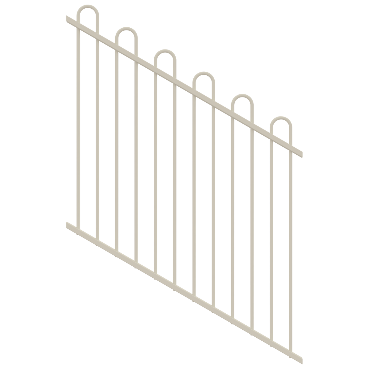 ProtectorAl 0350-1200W x 1200H Surfmist Loop Top Pool Fence Panel Raked ...