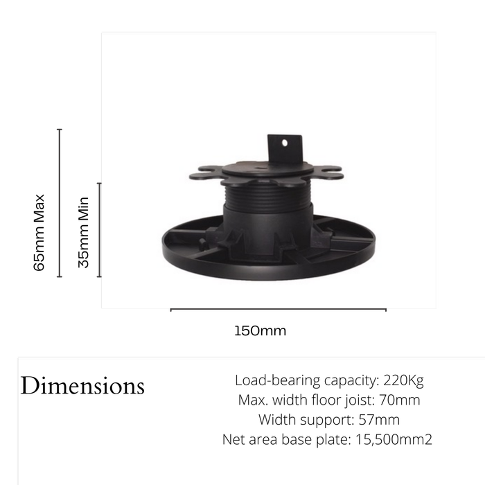 Builders Edge 35 - 60mm Smallfoot Pedestal Feet - Bunnings Australia