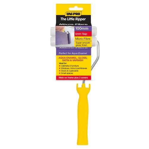 UNi-PRO 100mm 4mm Nap Little Ripper Microfibre Mini Roller Set ...