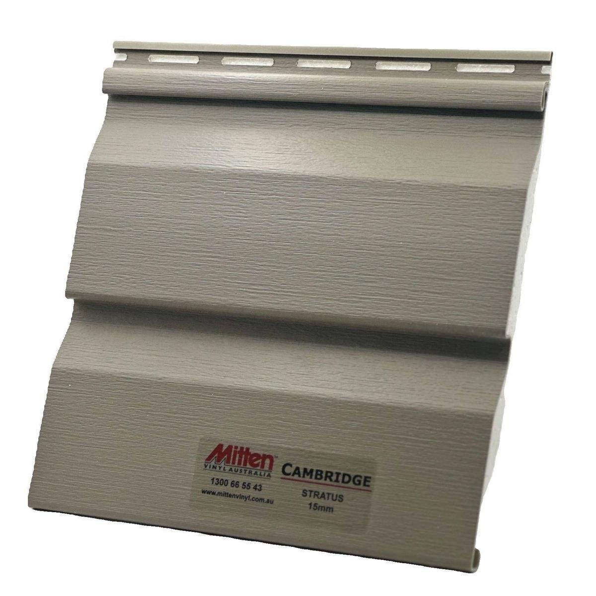Mitten Vinyl Australia 8m x 15mm Stratus Cambridge Vinyl Cladding ...