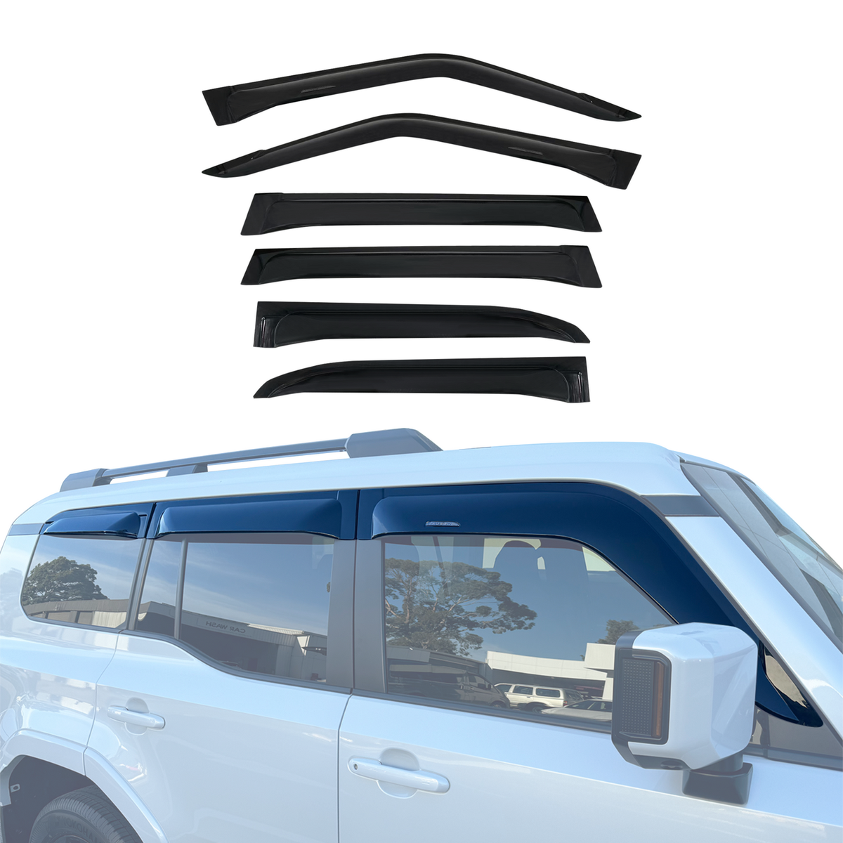 AUSGO Wide-Profile Weather Shields for Toyota Land Cruiser Prado 250 ...