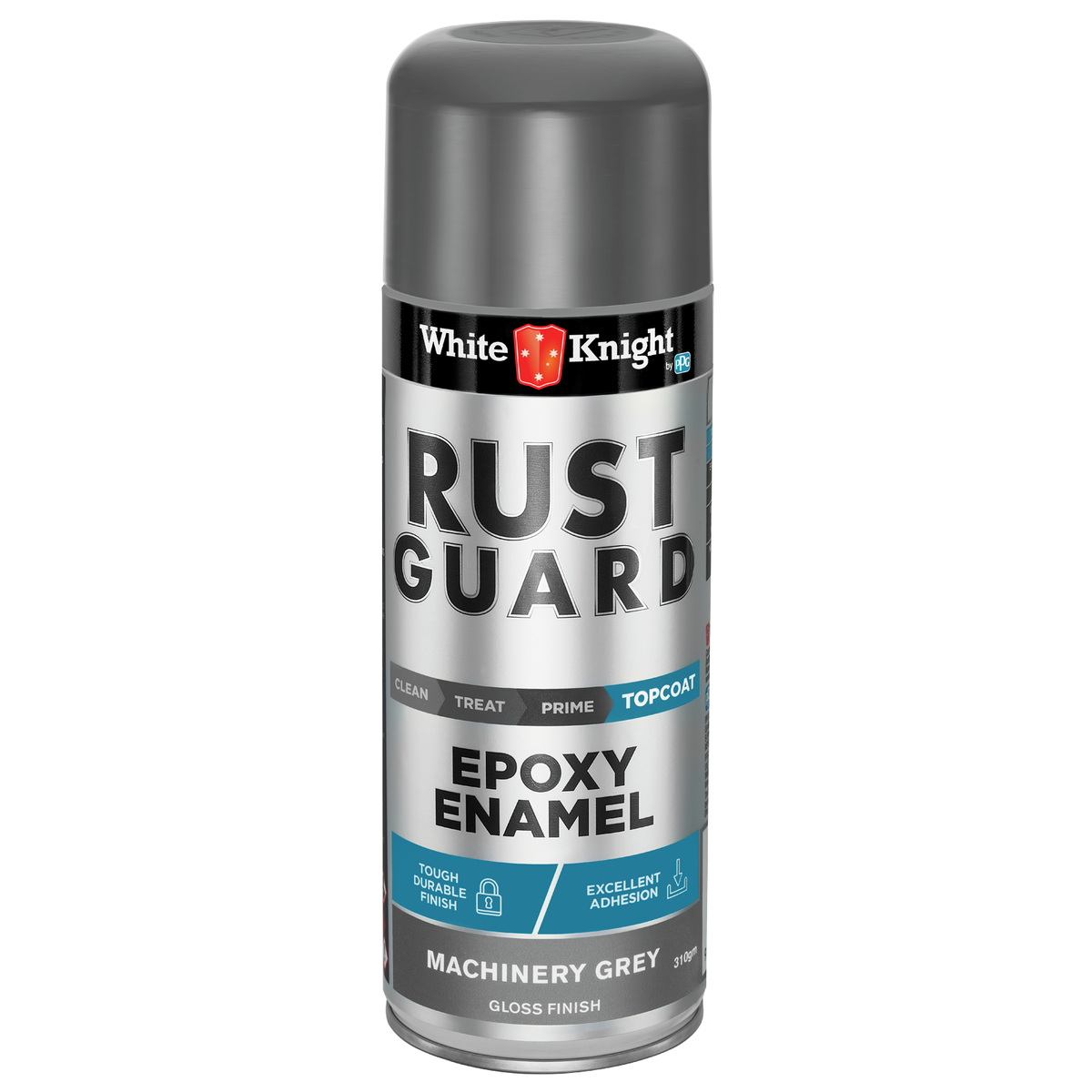 White Knight 310g Machinery Grey Gloss Rust Guard Epoxy Enamel Spray ...