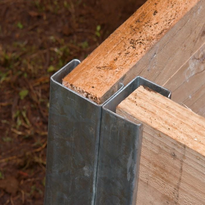 Jack 50 x 450mm Galvanised Steel Retain It Corner Post Upright Sleeper ...