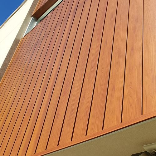 DECO 135 x 15mm 6.5m Coastal Spotted Gum DecoClad Aluminium Narrowline ...