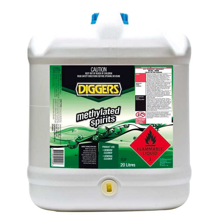 DIGGERS 20L Methylated Spirits - Bunnings Australia
