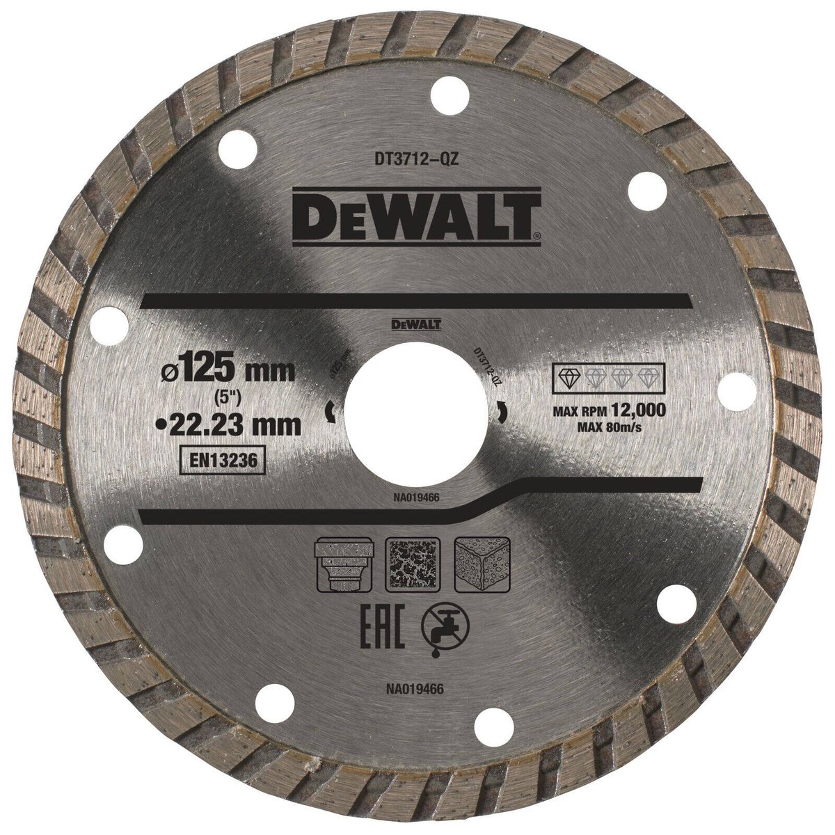 DeWALT 125mm Turbo Diamond Blade DT3712-QZ - Bunnings Australia