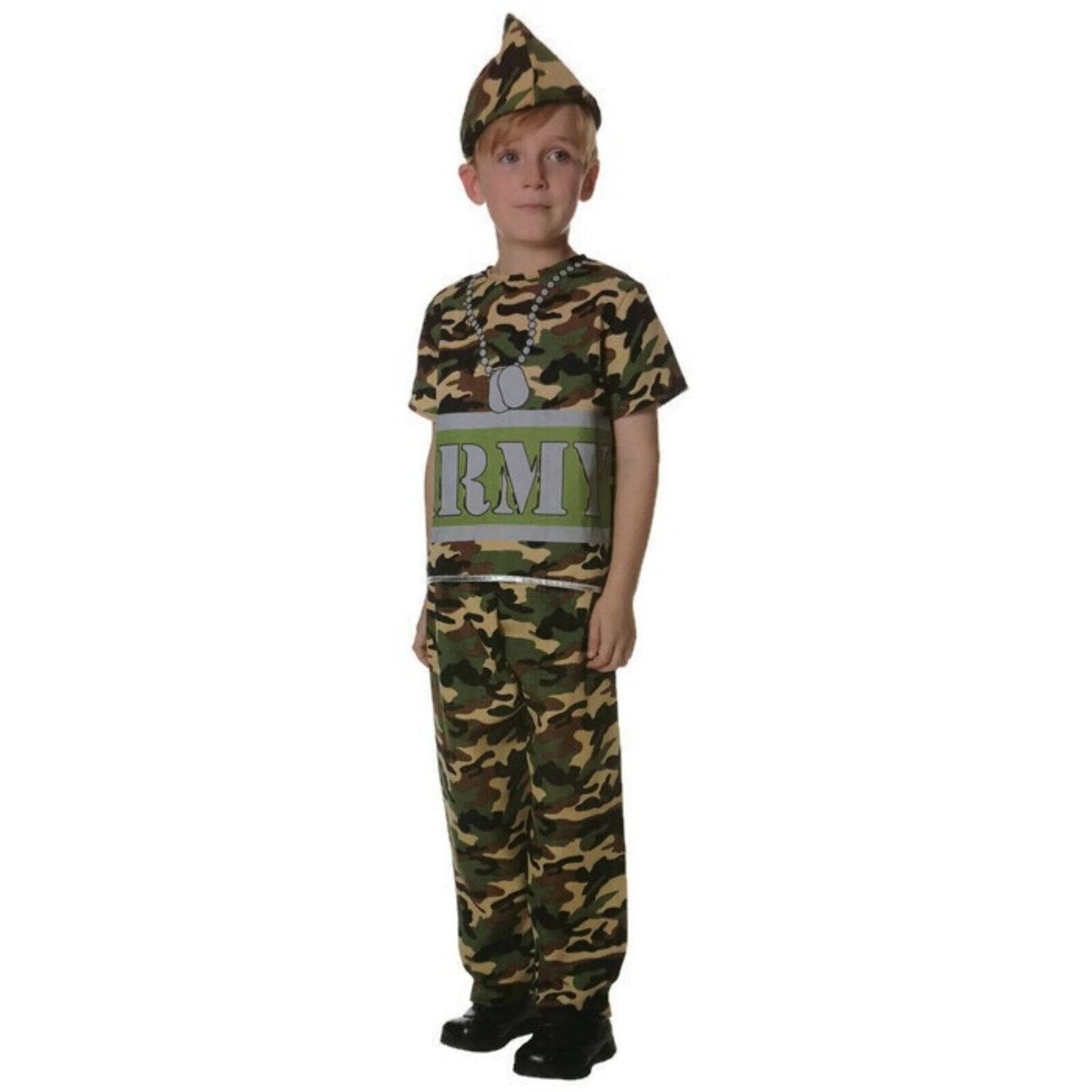 Boys ARMY Costume Kids Military Soldier Camouflage Book Week Fancy ...