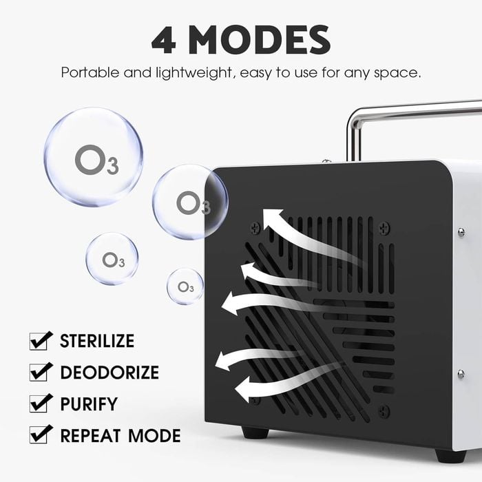 Advwin Ozone Generator 40000mg/h Air Purifier Deodorizer O3 Negative Ionizer Machine 4 Modes ...