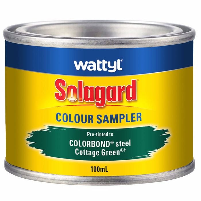 Wattyl Solagard 100ml Pre-tinted Cottage Green Low Sheen Colour Sampler ...