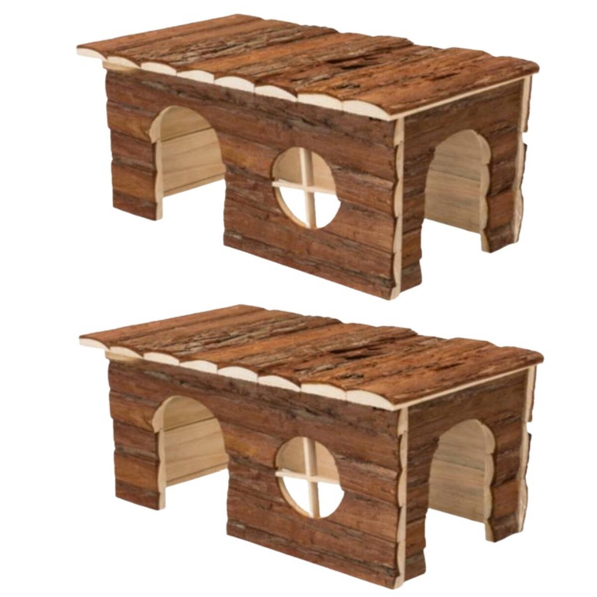2 X YES4PETS Hamster Wooden House Small Animals Hideout Home for Rat ...