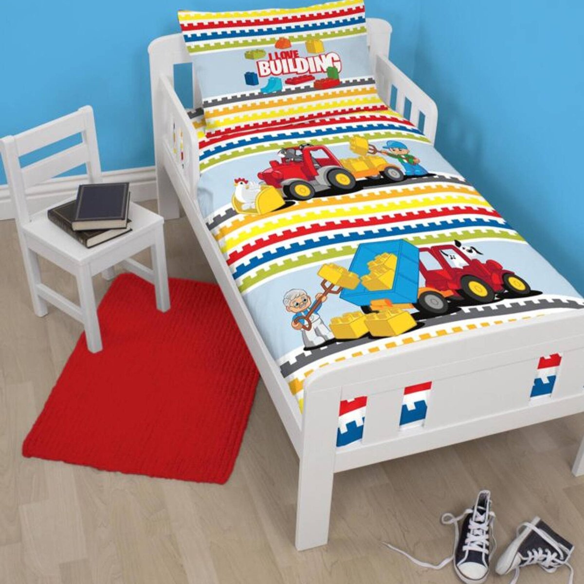 Lego Building Licenced Kids Quilt Cover Set - Junior Bed Size ...