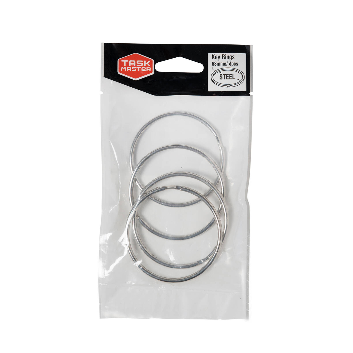 Taskmaster 63mm Key Ring - 4 Pack - Bunnings Australia