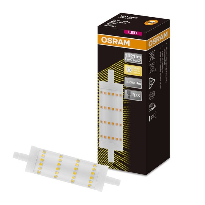 Osram Linear R7S LED 1521Lm Warm White 13W 118MM Light Globe - Bunnings ...