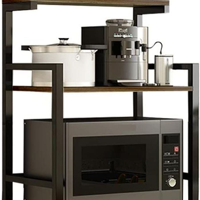 Vikus 3 Tier Microwave Oven Rack Stainless Steel Wooden Metal Rack Bunnings Australia