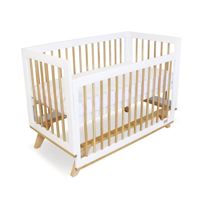 Babyhood Aurora Cot - White/Natural - Bunnings Australia