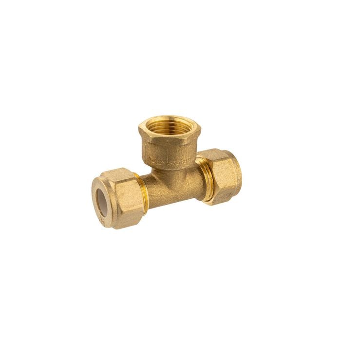 Brasshards 15C x 15C x 15FI Brass Female Centre Compression Tee LF - Bunnings Australia