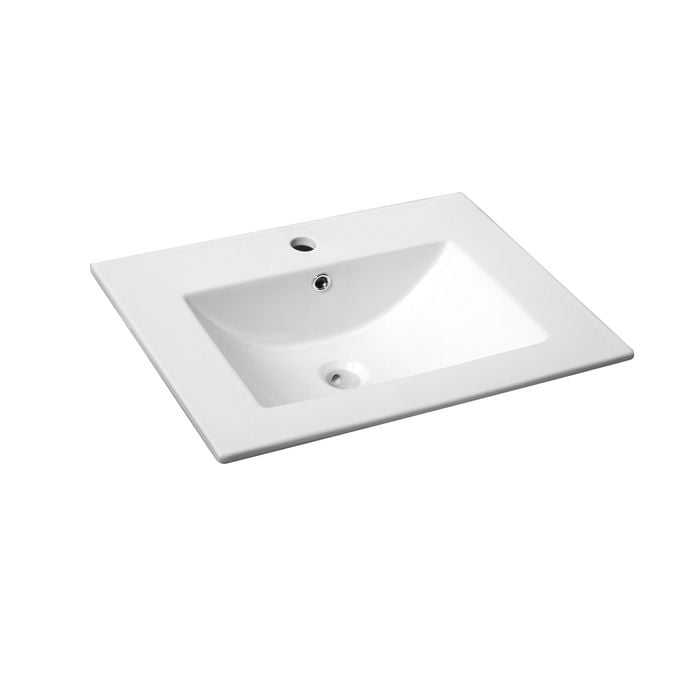 Mondella Rococo 600mm Ceramic Vanity Basin With 1 Tap Hole - 600mm ...