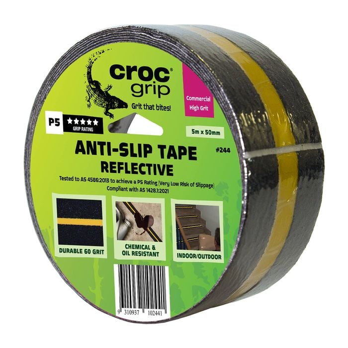 Croc Grip 5m x 50mm Reflective Anti-Slip Tape - Bunnings Australia