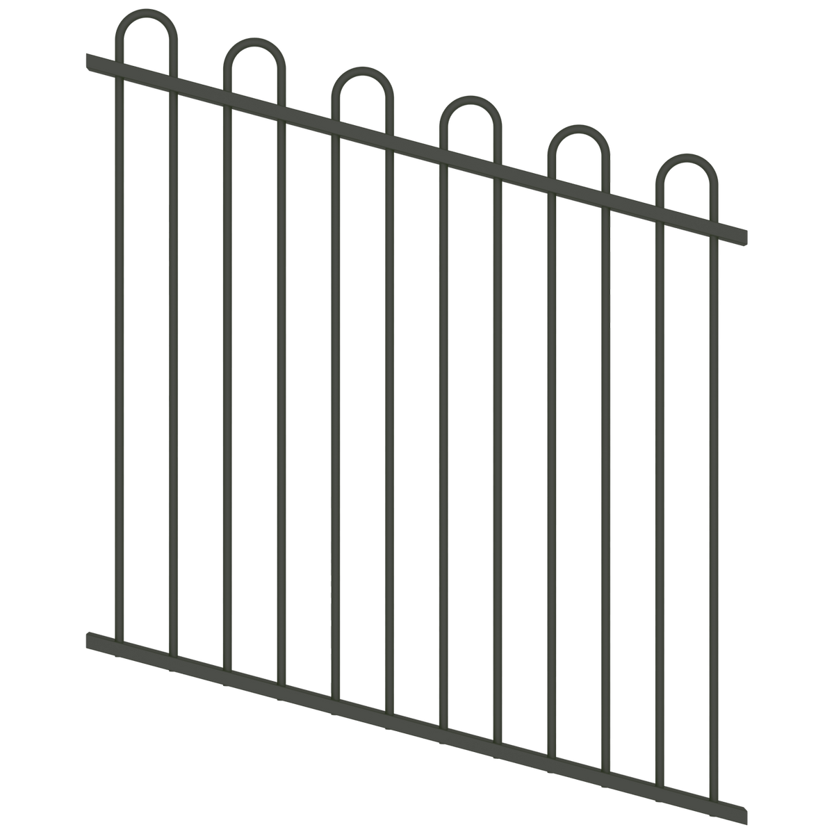 ProtectorAl 0350-1200W x 1200H Woodland Grey Loop Top Pool Fence Panel ...