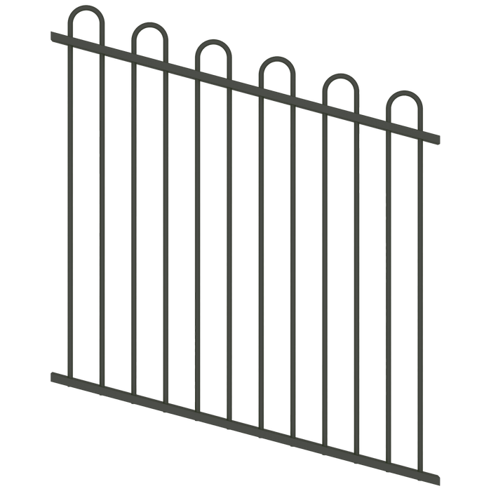 ProtectorAl 0350-1200W x 1200H Woodland Grey Loop Top Pool Fence Panel ...