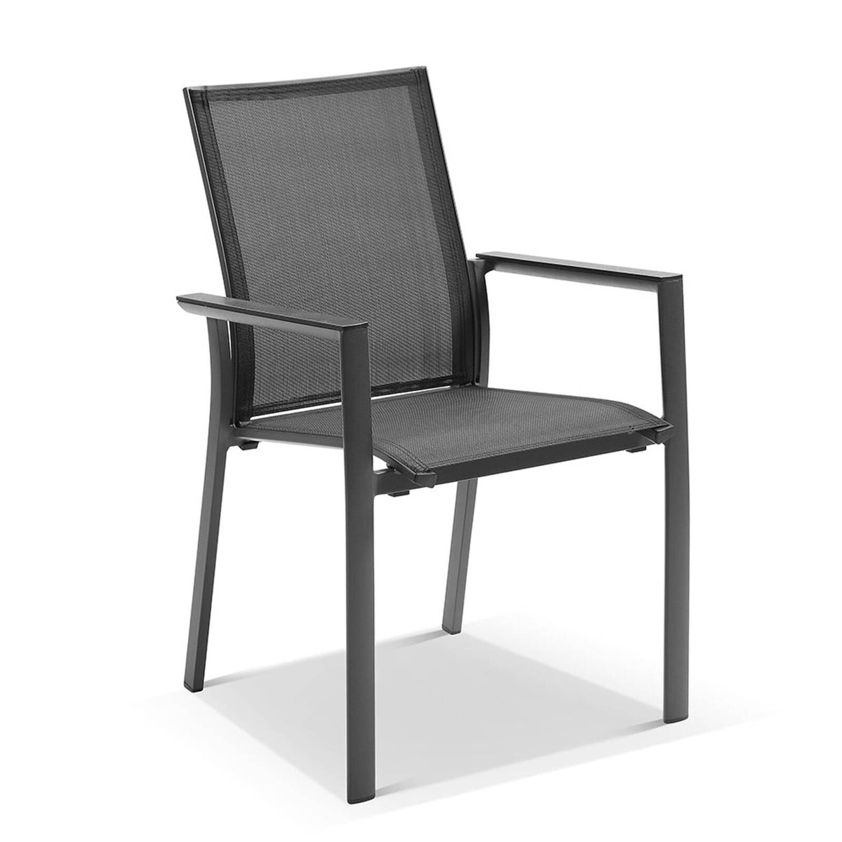 Patonga Outdoor Aluminium Sling Back Dining Chair Slate Grey - Bunnings ...