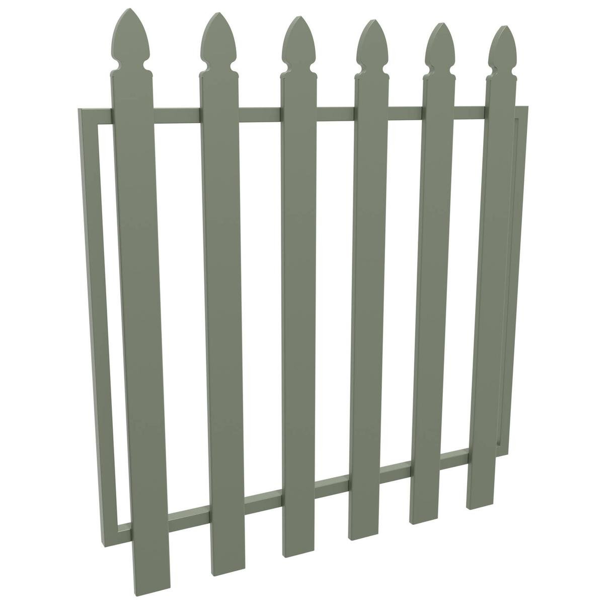ProtectorAl 975 W x 1000mm H Pale Eucalypt Aluminium Bishop Garden Gate ...