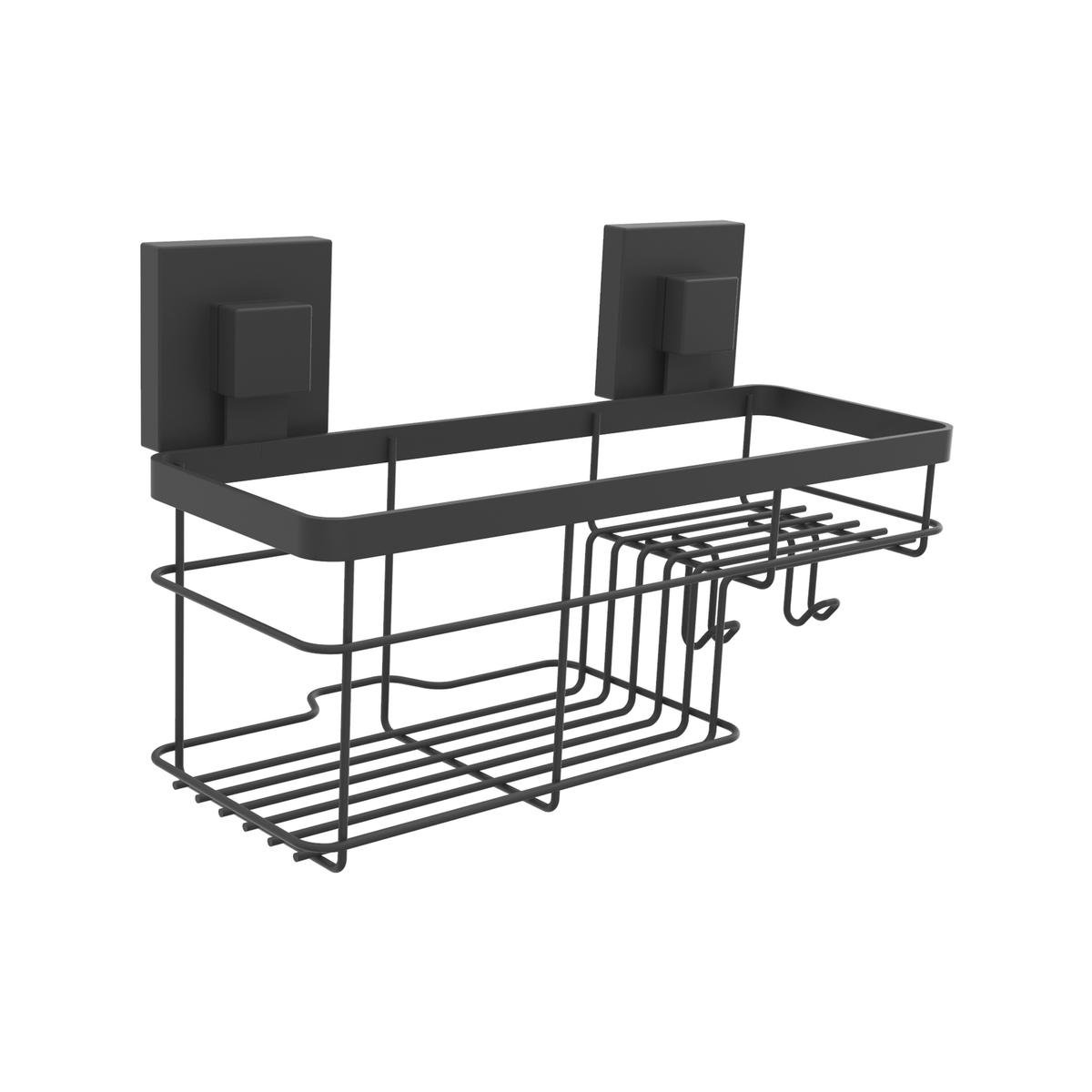 Fusion-Loc 26kg Black Matte Suction Combo Shower Caddy - Bunnings Australia