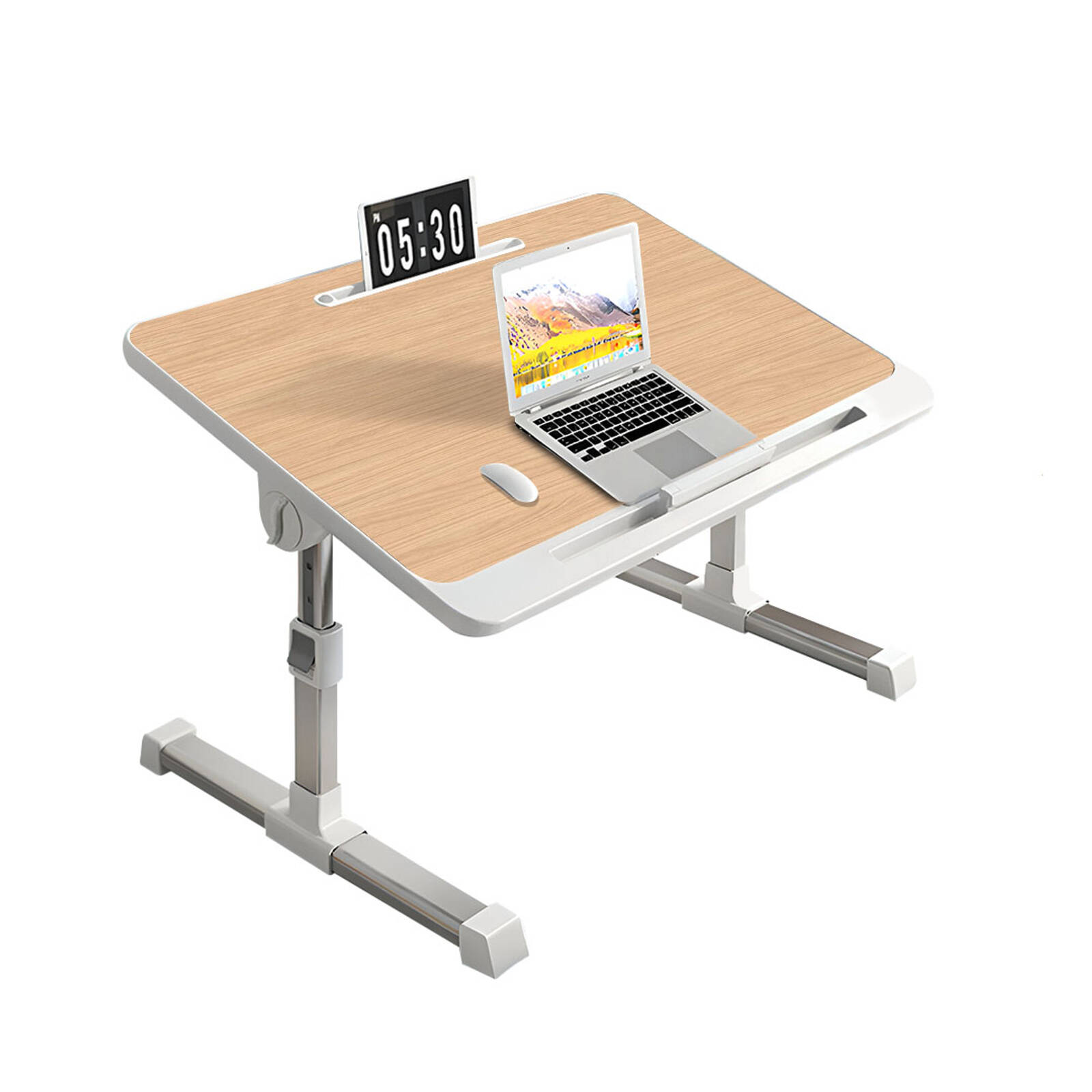 SOGA 60X40cm Wood Small Laptop Bed Portable Foldable Study Table Adjustable Bunnings Australia