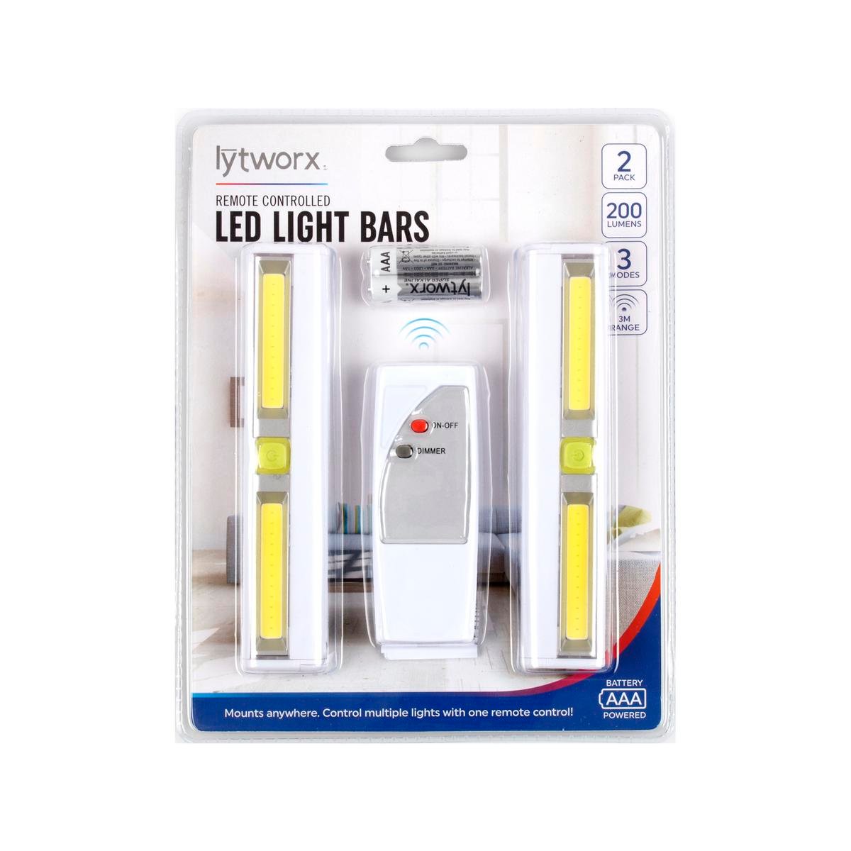 Lytworx White COB Bar Light With Remote - 2 Pack - Bunnings New Zealand