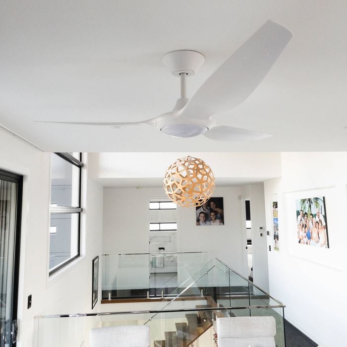 ThreeSixty 142cm White 3 Blade DC Delta Ceiling Fan With Light ...