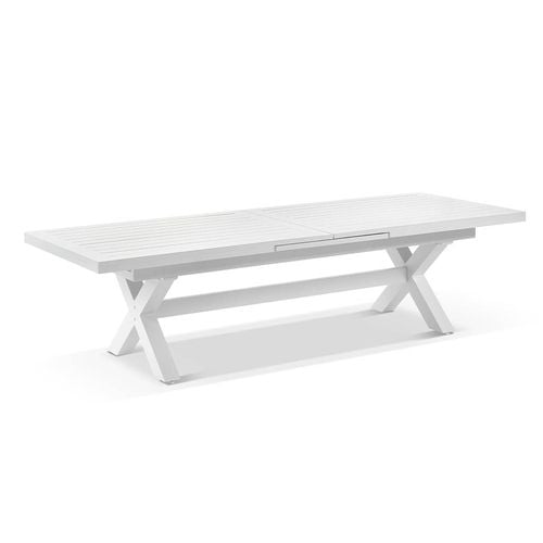 Austin Outdoor 3m - 3.8m Extension Aluminium Dining Table White ...
