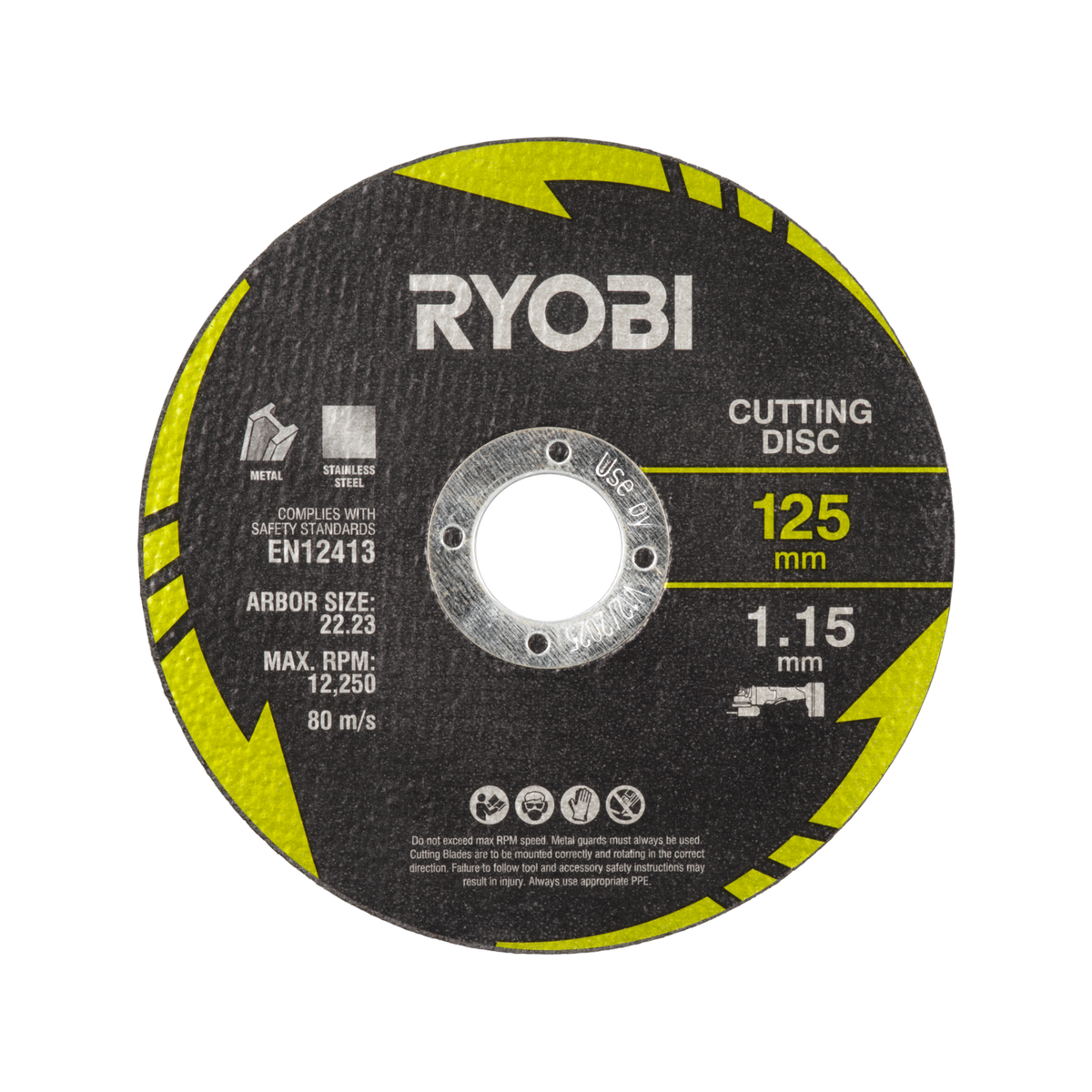 Ryobi 4 Piece 125mm Cutting And Grinding Set - Bunnings Australia