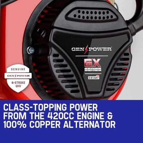GENPOWER Portable Petrol Generator 8.4kW Max 6kW Rated Single Phase ...