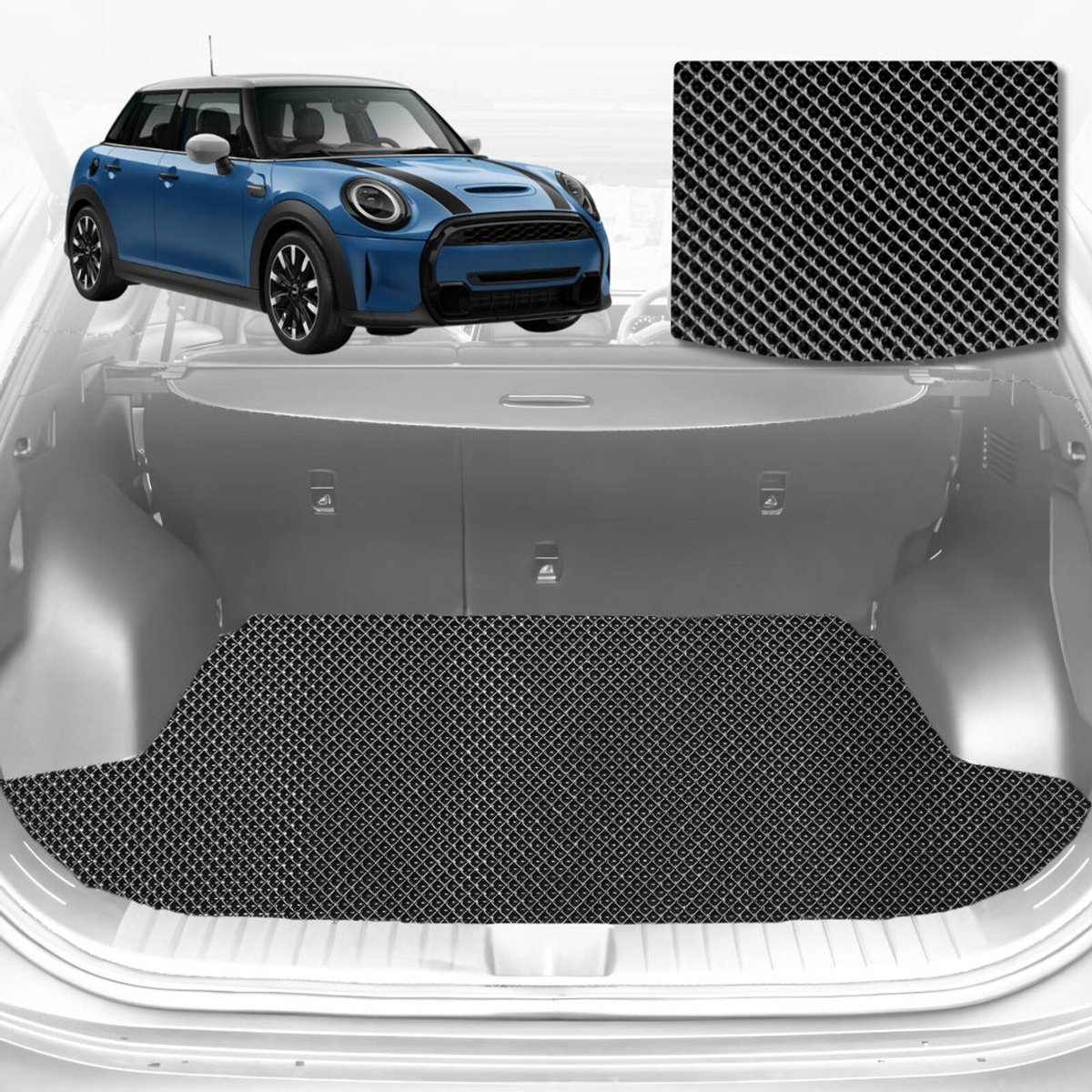 6D Diamond Car Boot Mat for MINI Cooper 5-Door Hatch (F55)2014-2024 ...