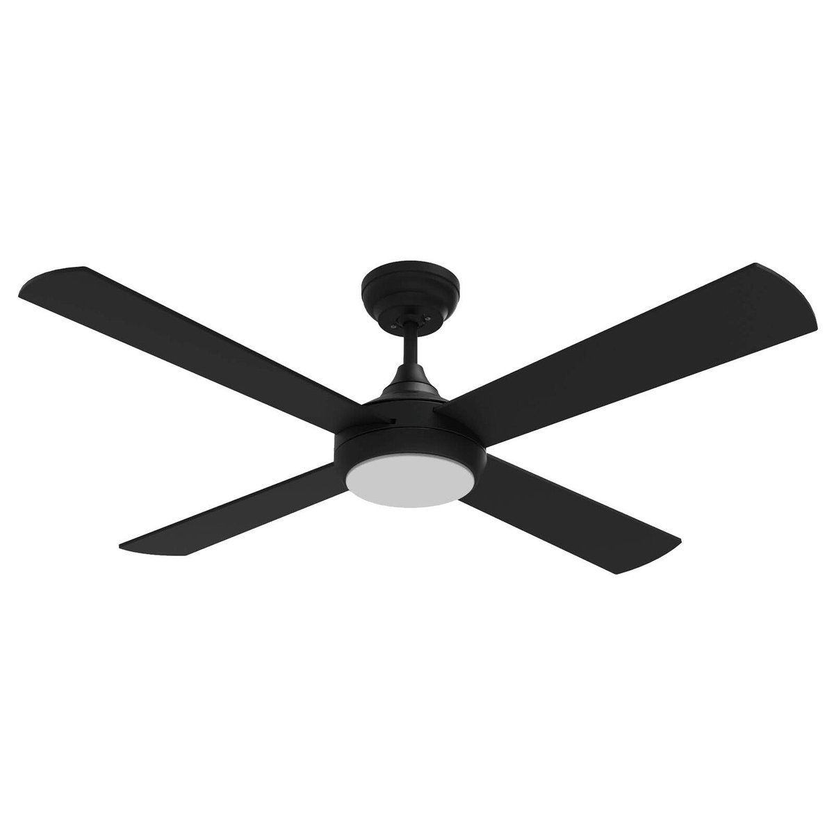Arlec 130cm Black 4 Blade Boston II DC Ceiling Fan with CCT Light and ...