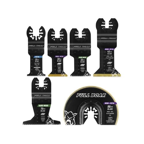 Full Boar Assorted Multi-Tool Blade Set - 12 Pack - Bunnings Australia