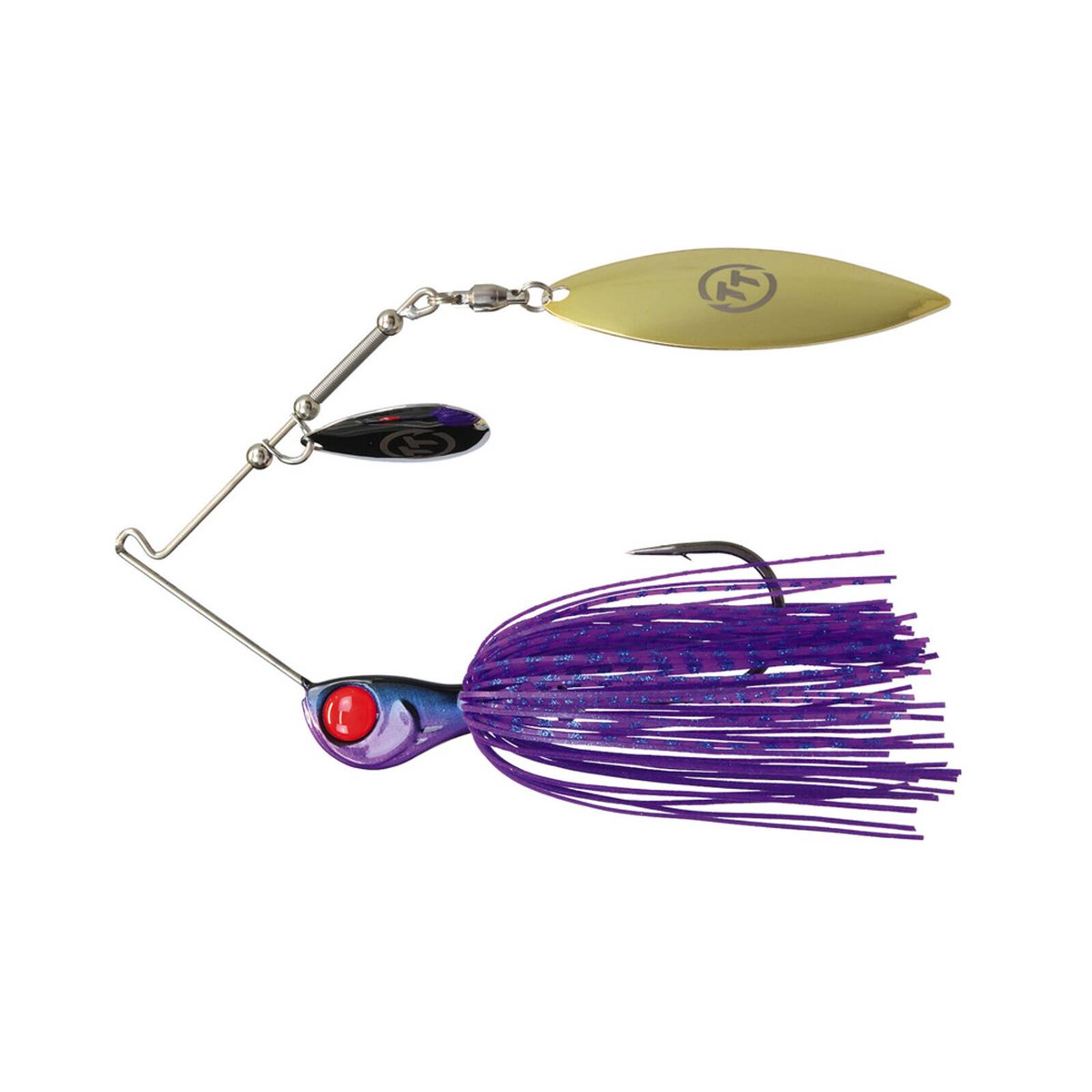 TT Lures 3/8oz Tornado+ Tandem Blade Spinnerbait Lure - PURPLE DEMON ...