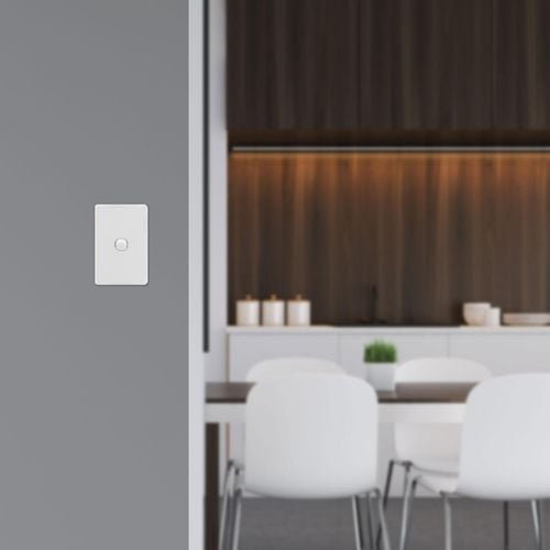 DETA White Gloss S-Line Single Vertical Wall Switch - Gloss White ...