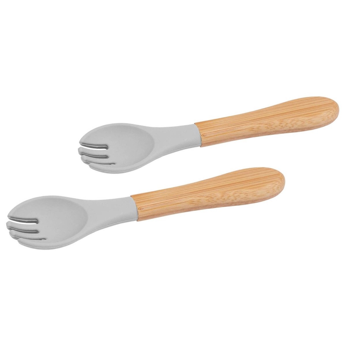 Tiny Dining Bamboo Baby Weaning Forks with Silicone Tip - Pack of 2 ...