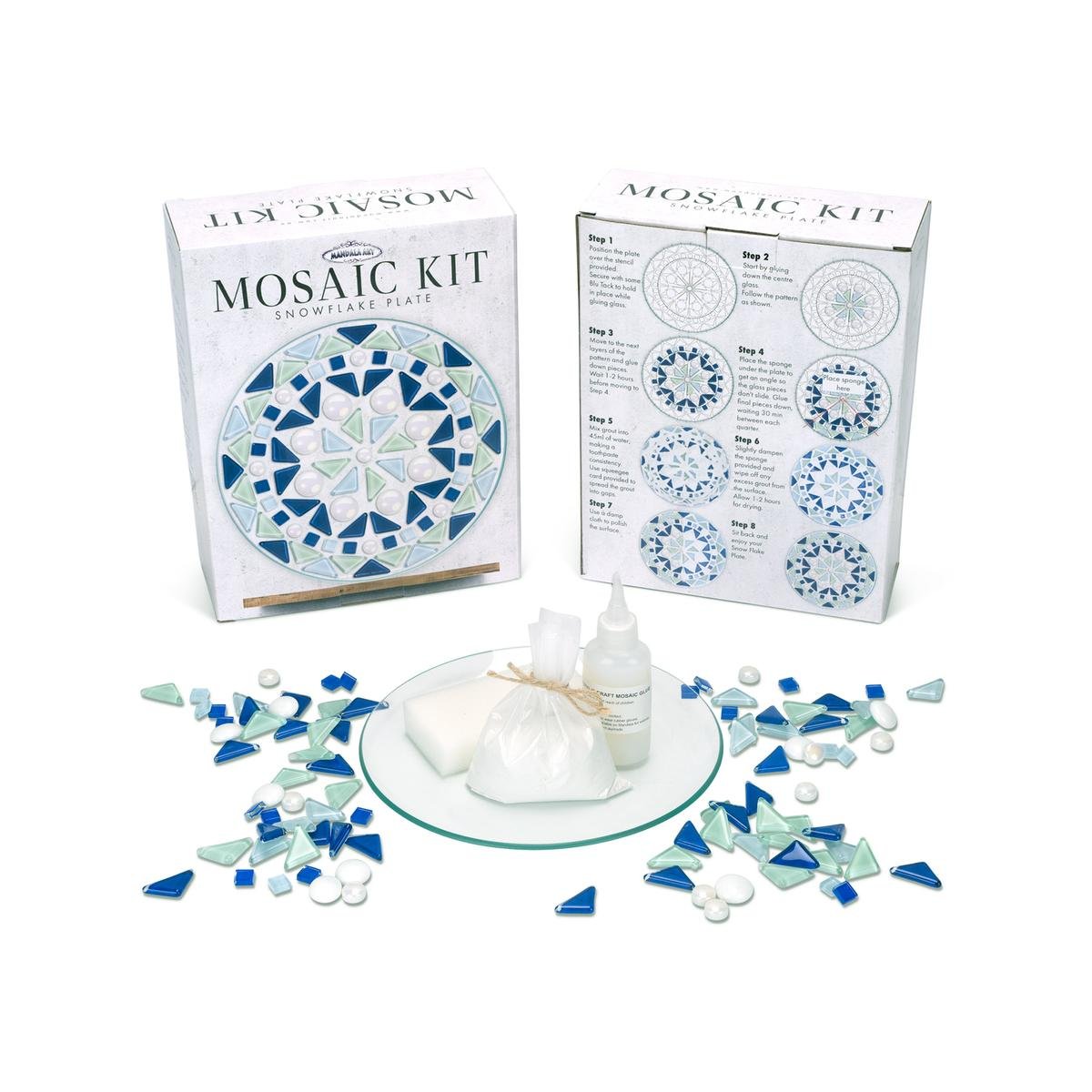 Mandala Art Snowflake Round Plate Mosaic Craft Kit - Bunnings Australia