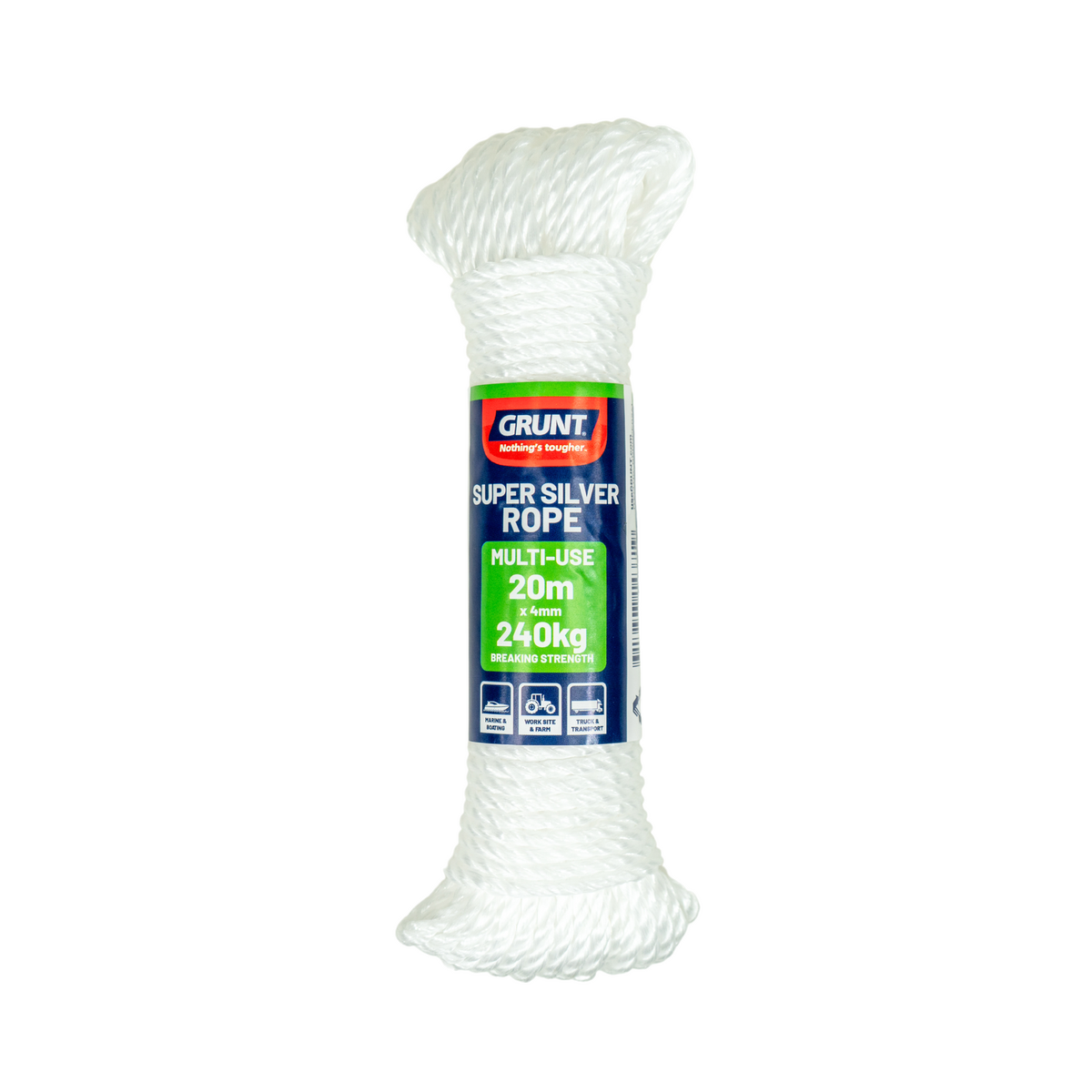 Grunt 4mm x 20m White Super Silver Rope - Bunnings New Zealand