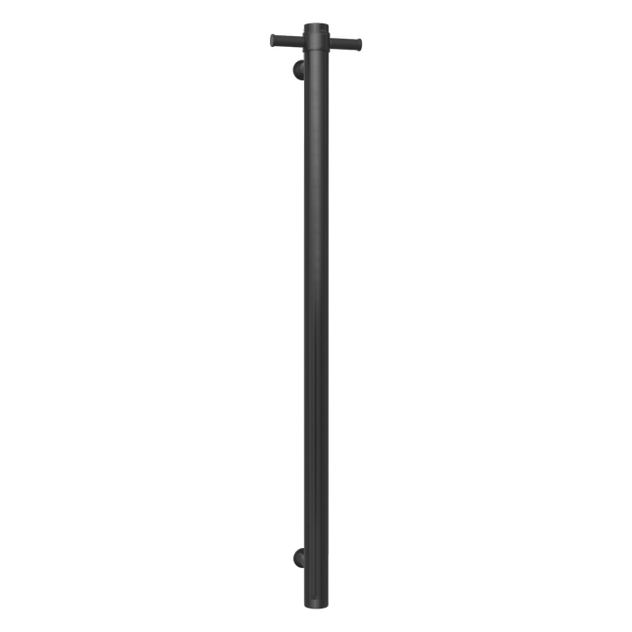 Hotwire 900mm Gun Metal Single Vertical Round Slimline Heated Towel ...