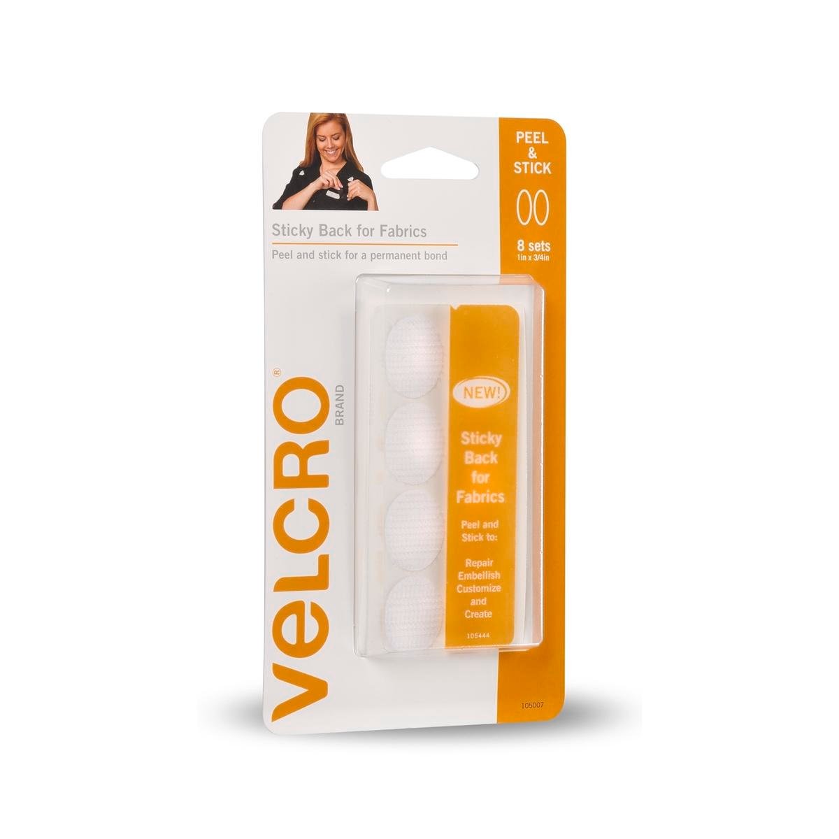 VELCRO® Brand White Ovals Sticky Back for Fabrics - 8 Pack - Bunnings ...