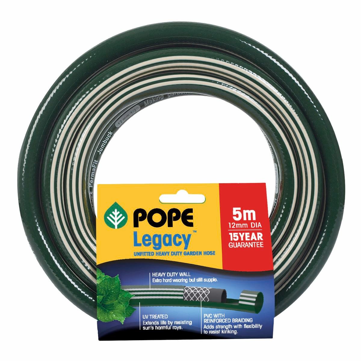 Pope 12mm x 5m Legacy Unfitted Garden Hose - Bunnings Australia