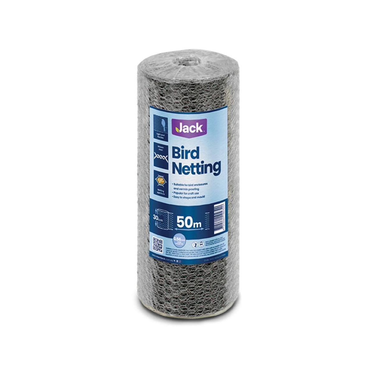 Jack 50m x 30cm x 0.56mm Wire Bird Netting - Bunnings New Zealand