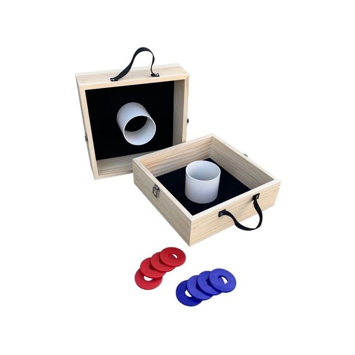 Washers Game Set 30.5 x 30.5cm with Red & Blue Washers - Bunnings Australia