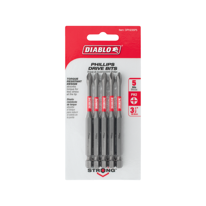 Diablo 90mm PH2 Power Bit - 5 Pack - Bunnings Australia